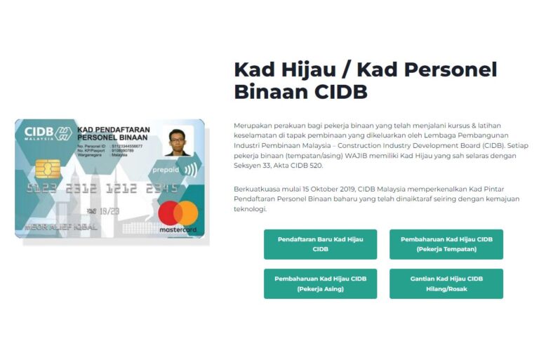 How To Renew CIDB Green Card - KadHijau.com